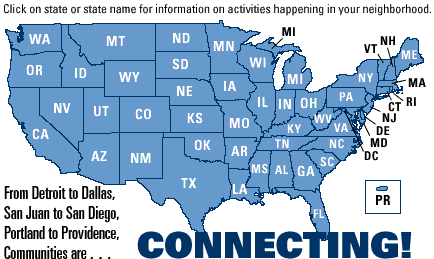A Science Odyssey: Map of Outreach Sites